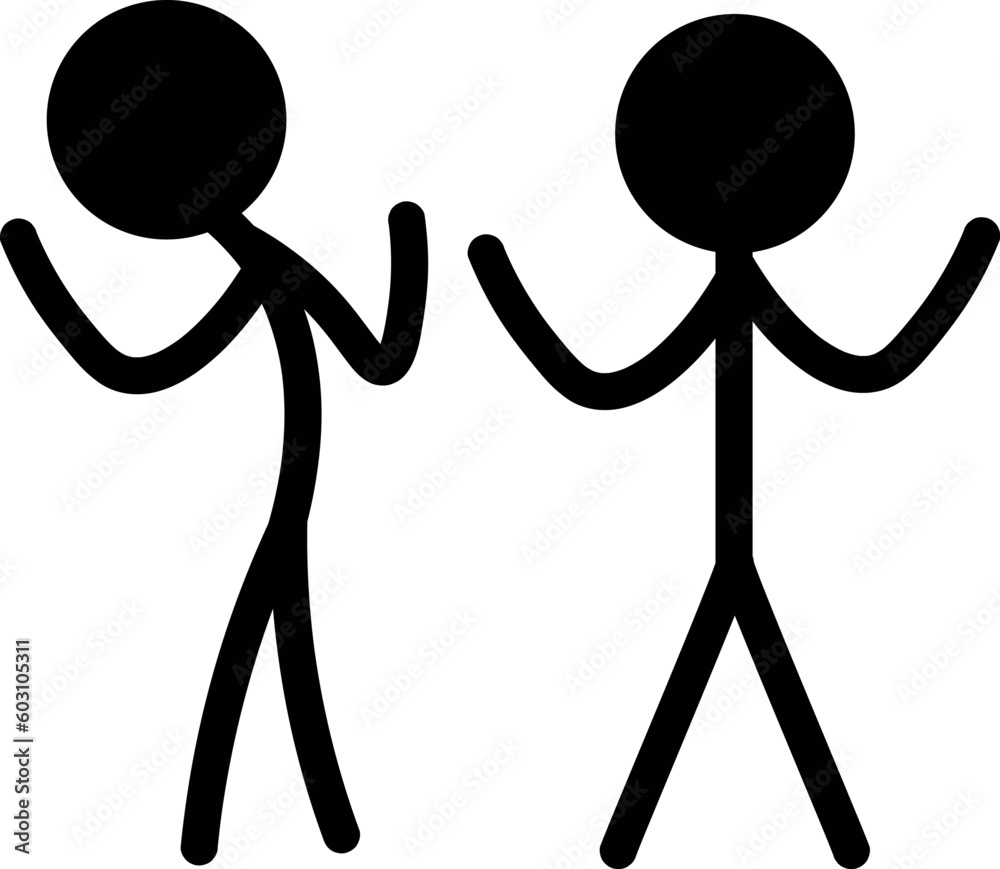 stick people in diferent poses, transparent background, stick man ...