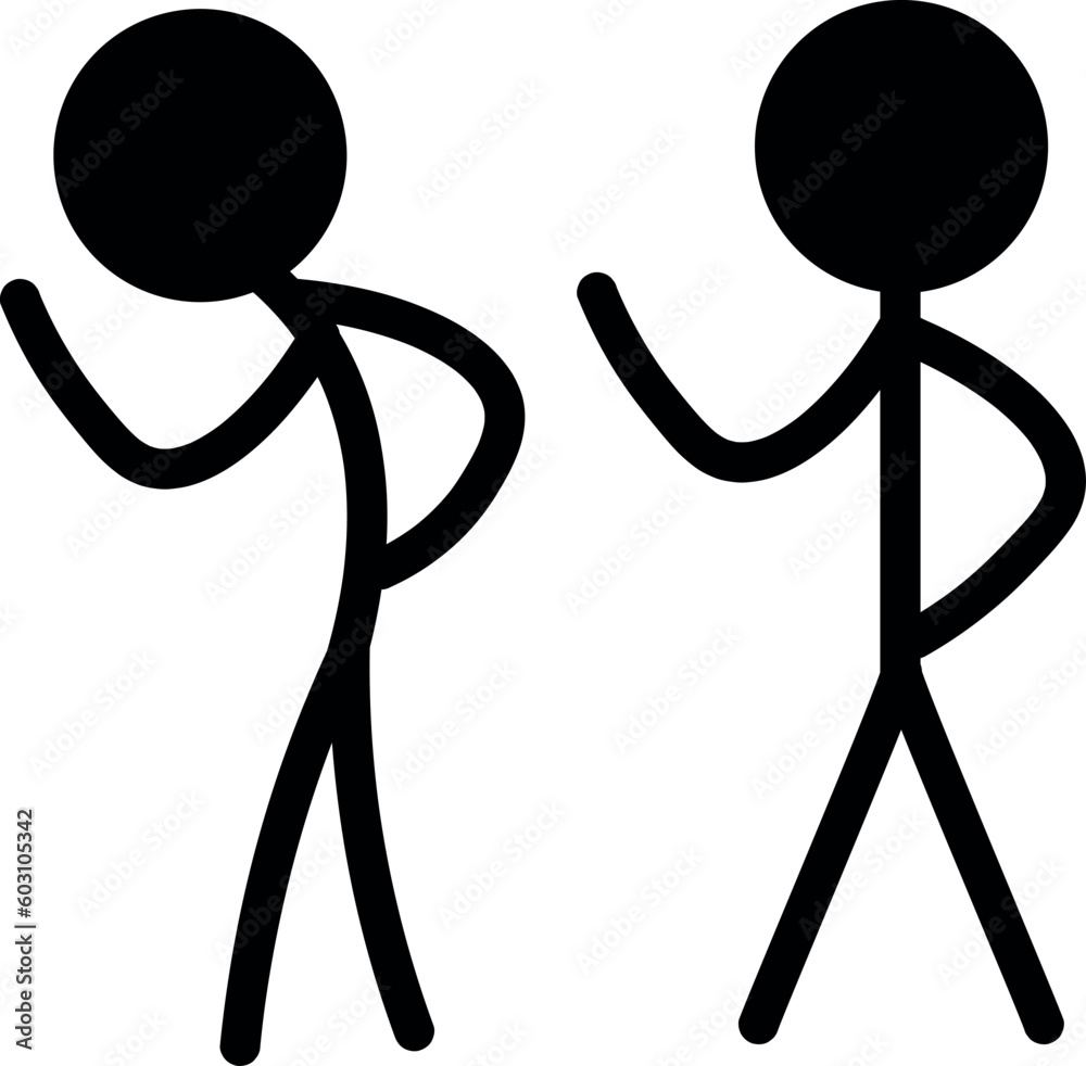 stick people in diferent poses, transparent background, stick man ...
