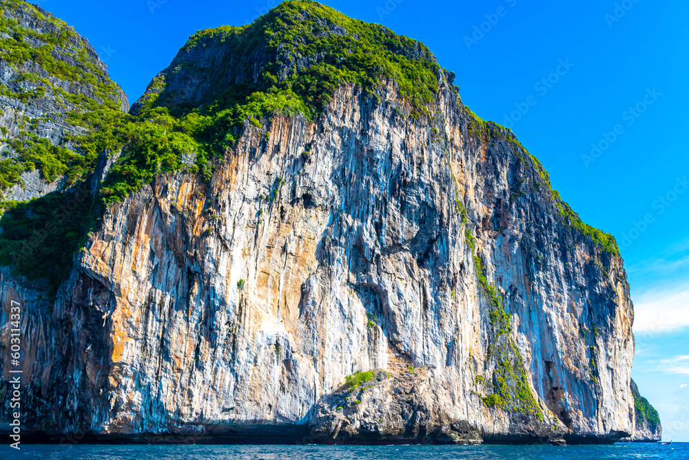 Beautiful tropical limestone islands on Koh Phi Phi Leh Thailand. Stock ...
