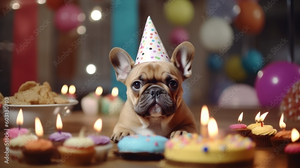 Pawsome French Bulldog Party: Celebrating the Birthday of a Cute, Happy ...