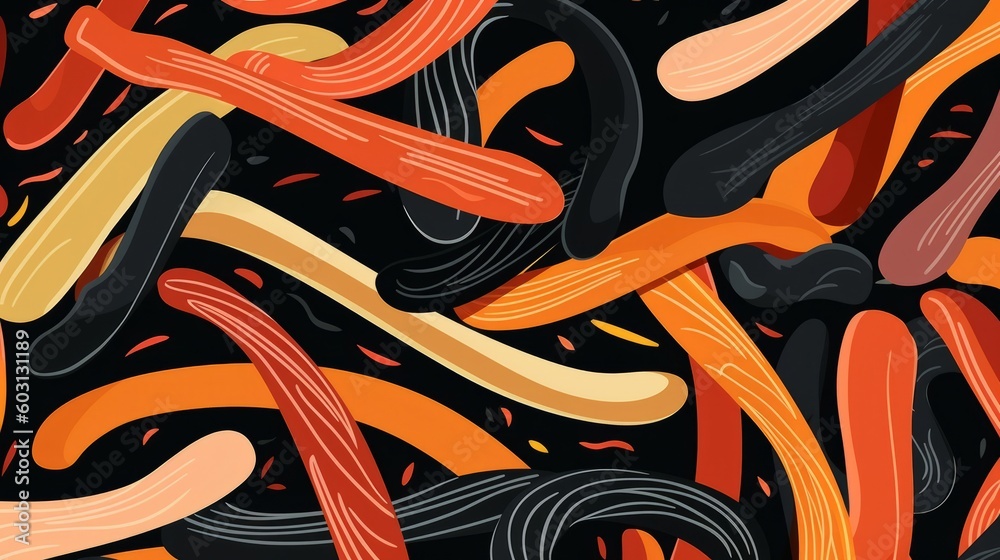 Sweet Licorice Candy Cartoon Horizontal Background Illustration. Sweet ...