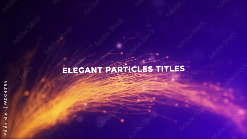 Elegant Particles Titles Stock Template | Adobe Stock
