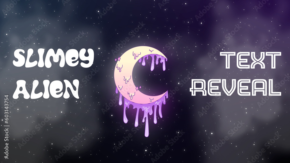 Slimey Alien Text Reveal Stock Template | Adobe Stock