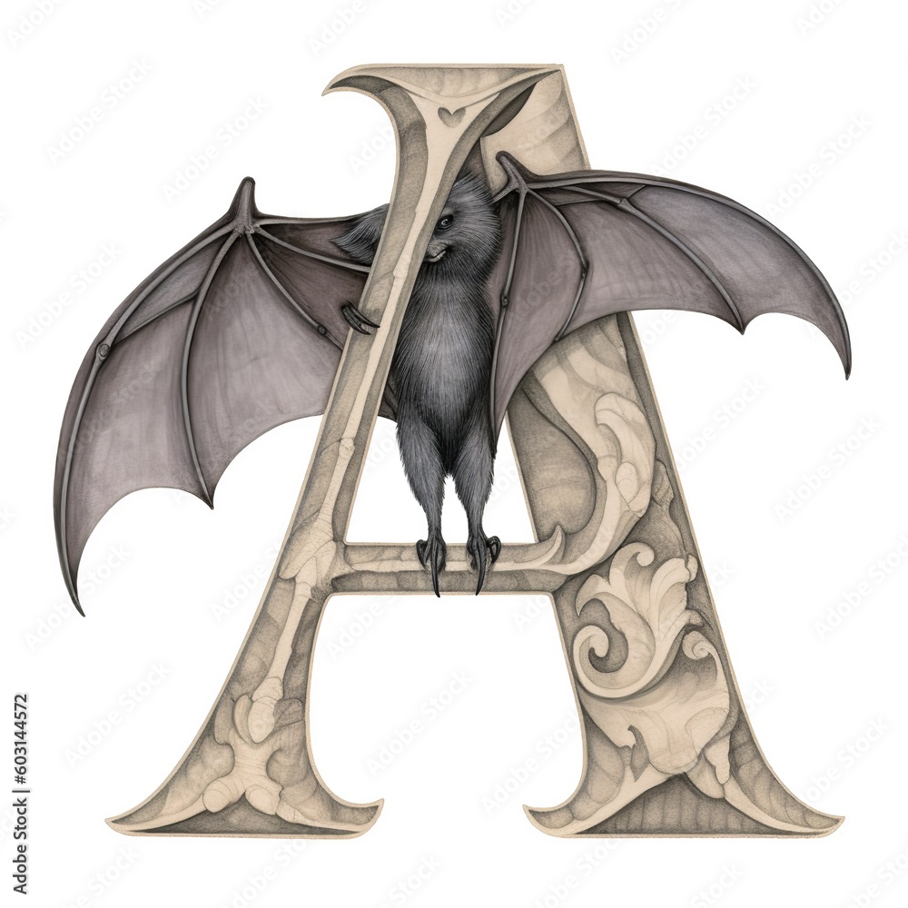 alphabet, bat, fly, a, alphabet, letter, font, symbol, illustration ...