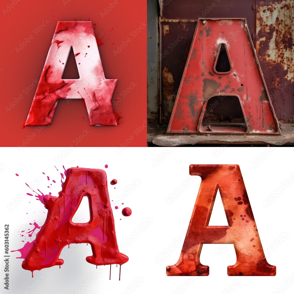 alphabet, letter, font, a, blood, bloody, death, text, 3d, symbol ...