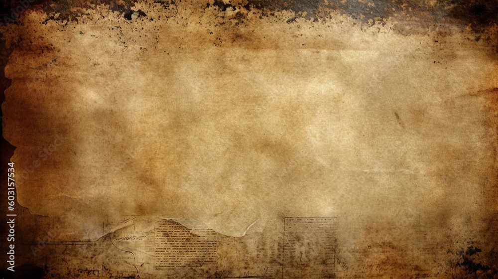 Worn paper background and ruined effect, old. Image generated by AI ...