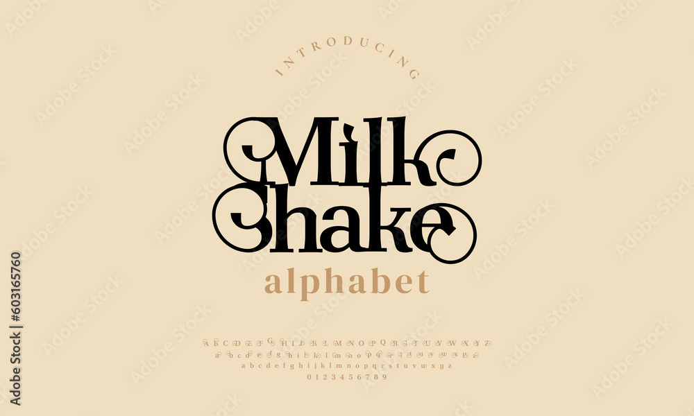 Elegant milkshake alphabet letters font and number. Classic Lettering ...