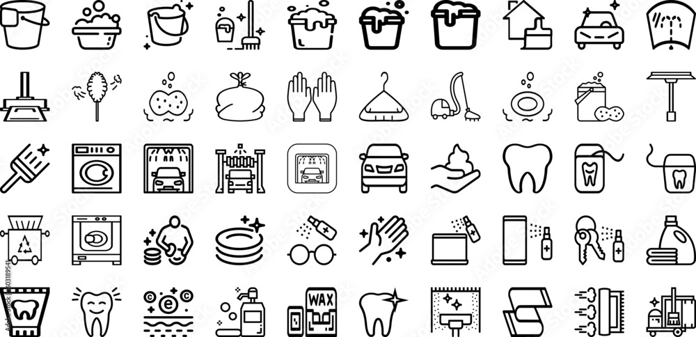 Set Of Clean Icons Collection Isolated Silhouette Solid Icons Including ...