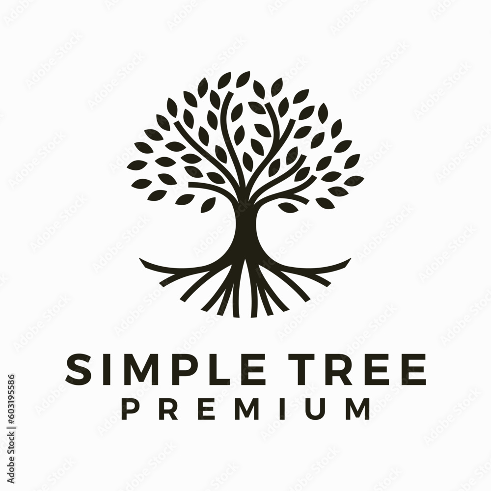 simple tree vector template. Stock Vector | Adobe Stock