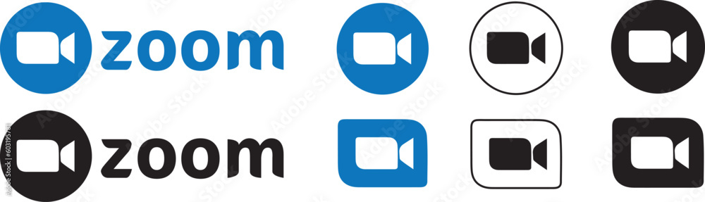 Zoom camera icon - popular application for video communications ...