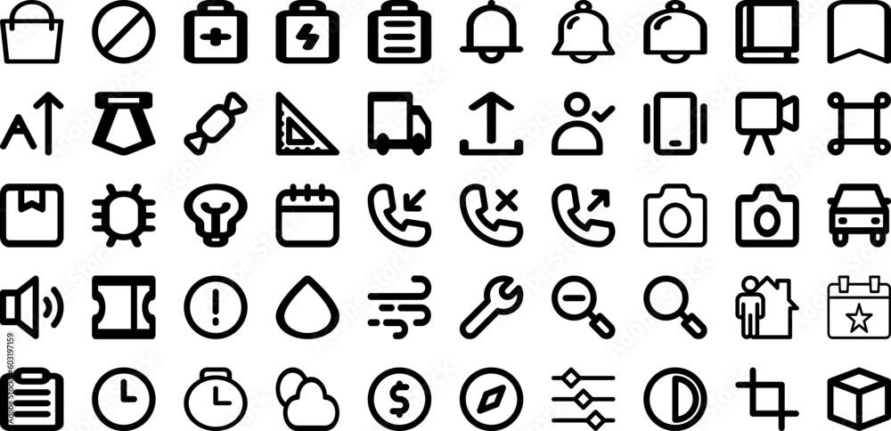 Set Of Face Icons Collection Isolated Silhouette Solid Icons Including ...