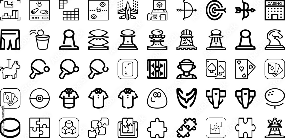 Set Of Game Icons Collection Isolated Silhouette Solid Icons Including ...