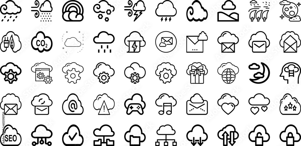 Set Of Loud Icons Collection Isolated Silhouette Solid Icons Including ...