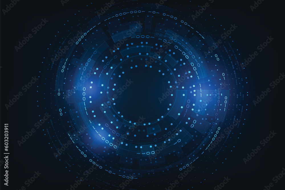 Abstract big data visualization. Big data code representation ...