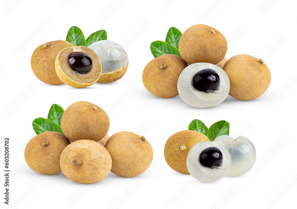 longan with leaves isolated on transparent png Stock Photo | Adobe Stock