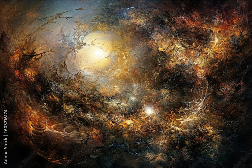 "Mystical Enchantment" is a mesmerizing digital art print on metal that ...