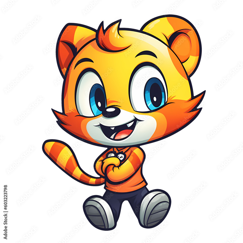 Cartoon Mascot Character Design isolated Stock Vector | Adobe Stock