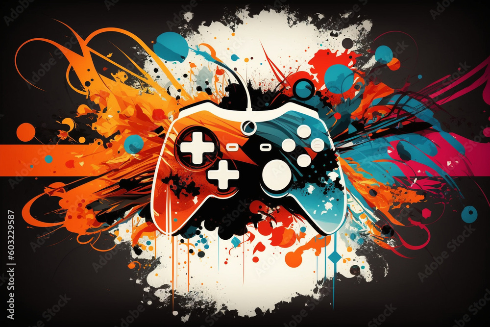 Abstrack Gaming Background Stock Illustration | Adobe Stock