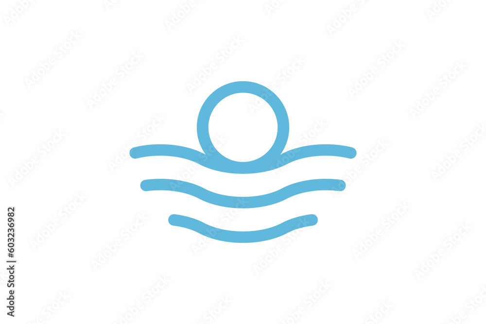 letter o and water waves logo design vector premium Stock Vector ...