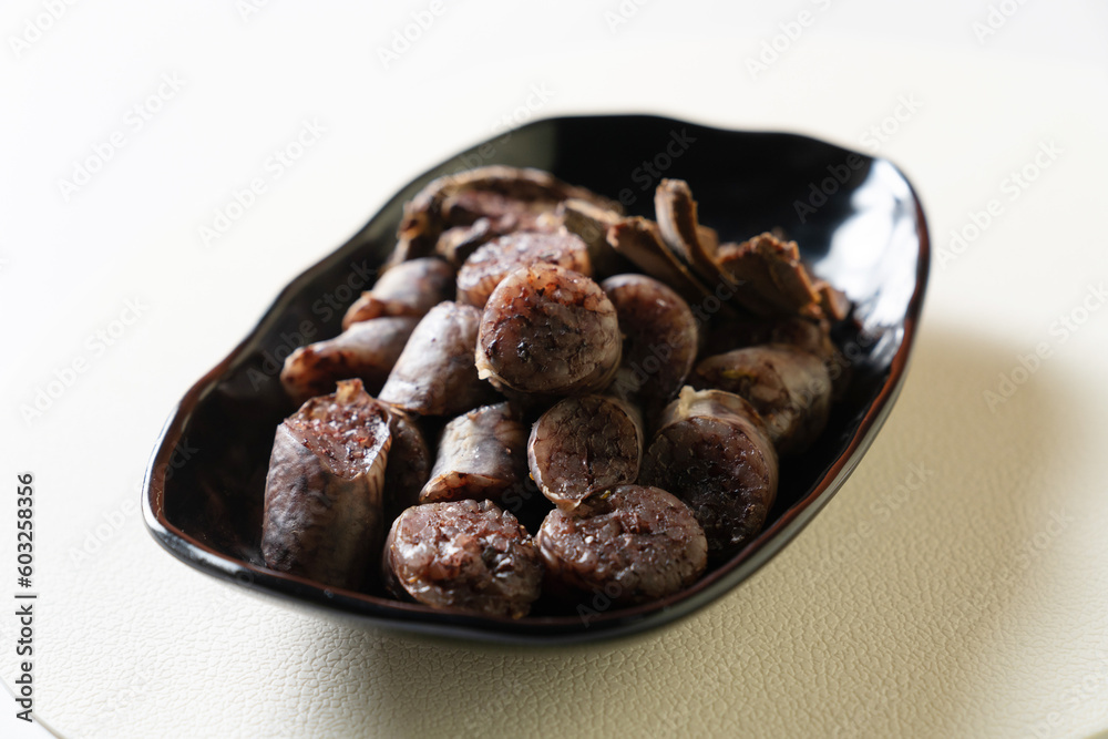 korea street food sundae detail cut, 순대 Stock Photo | Adobe Stock