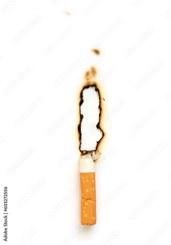 Fire holes on paper Cigarette burning the paper. Concept quit stop ...