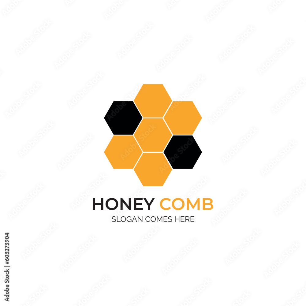 Vetor do Stock: honey comb logo,honey logo. Honeycomb Logo,Honey Comb ...