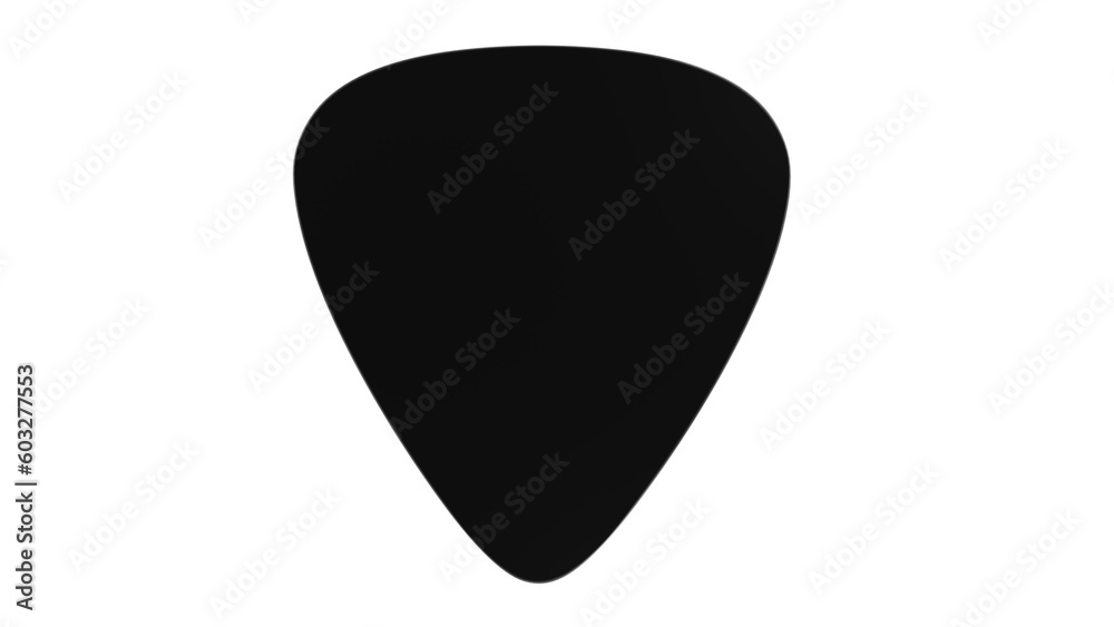 Black silhouette of guitar plectrum isolated on transparent background ...