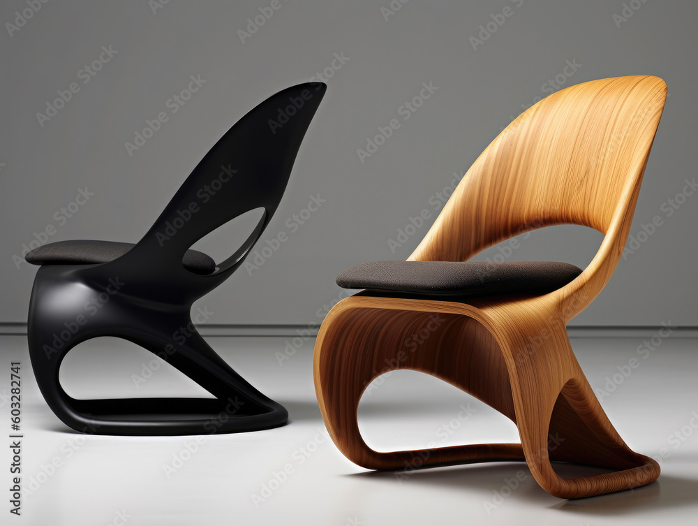 bold and sculptural full body chair design in a modern style. The chair ...