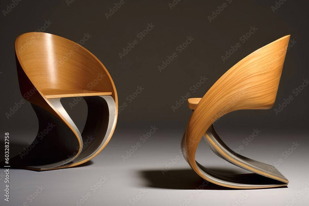 bold and sculptural full body chair design in a modern style. The chair ...