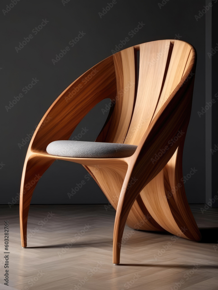 bold and sculptural full body chair design in a modern style. The chair ...