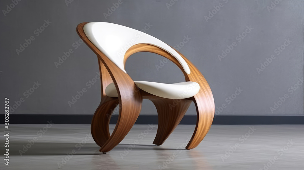 bold and sculptural full body chair design in a modern style. The chair ...