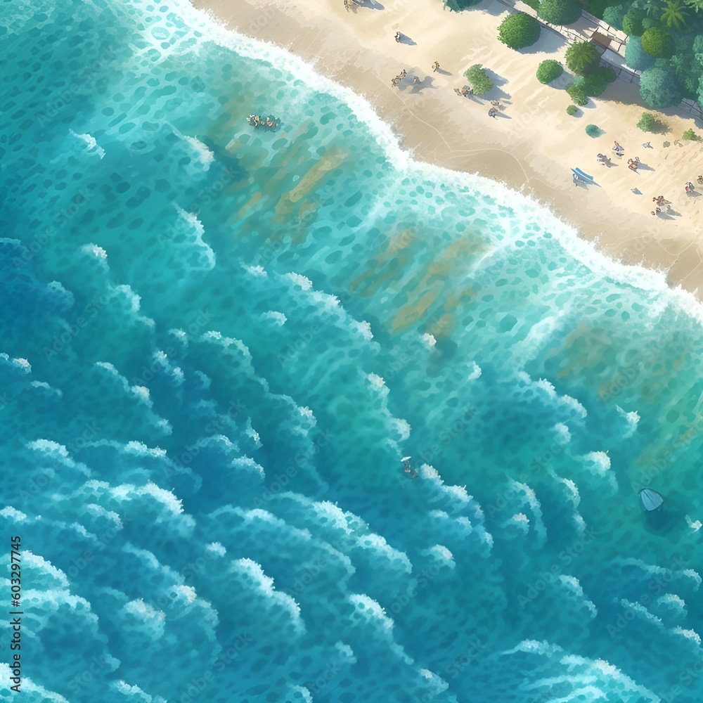 Ocean waves on the beach as a background. Beautiful natural summer ...