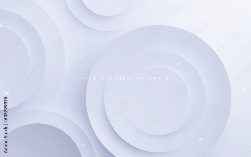 Abstract white circle shape light and shadow background Stock Vector ...