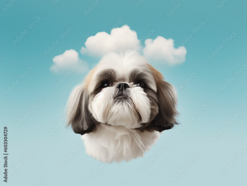 Promotional portrait photo Shih Tzu dog beautiful electronic commercial ...