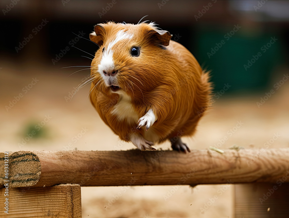 Lovely rabbits are jumping over the barbarian. Fluffy rabbits and ...