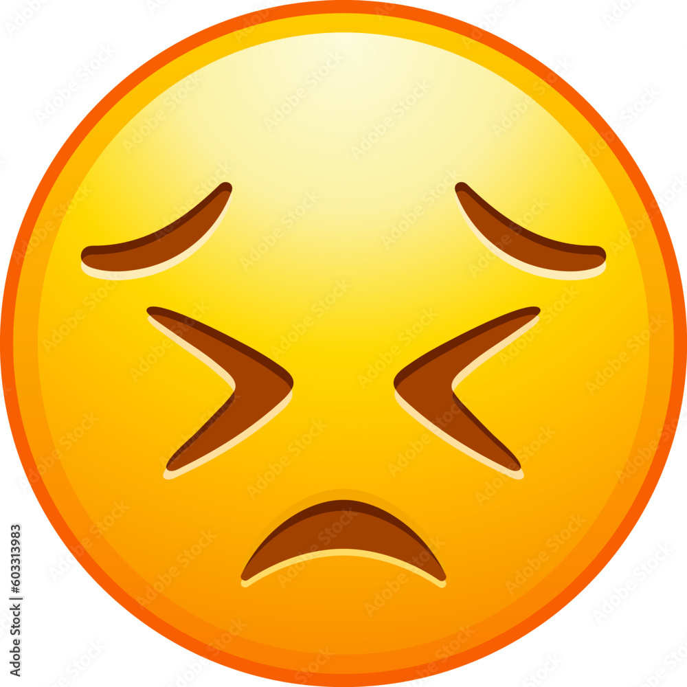 Top quality emoticon. Confused emoji. Nonplussed emoticon with frowned ...