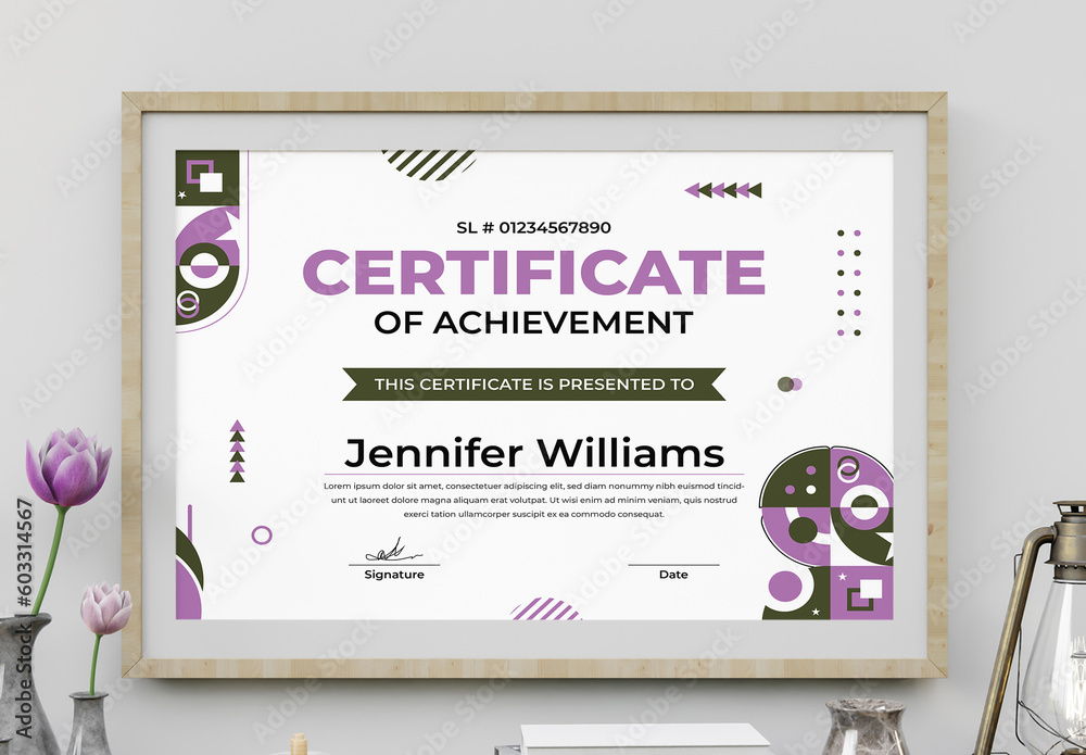 Creative Certificate Design Template Stock Template | Adobe Stock