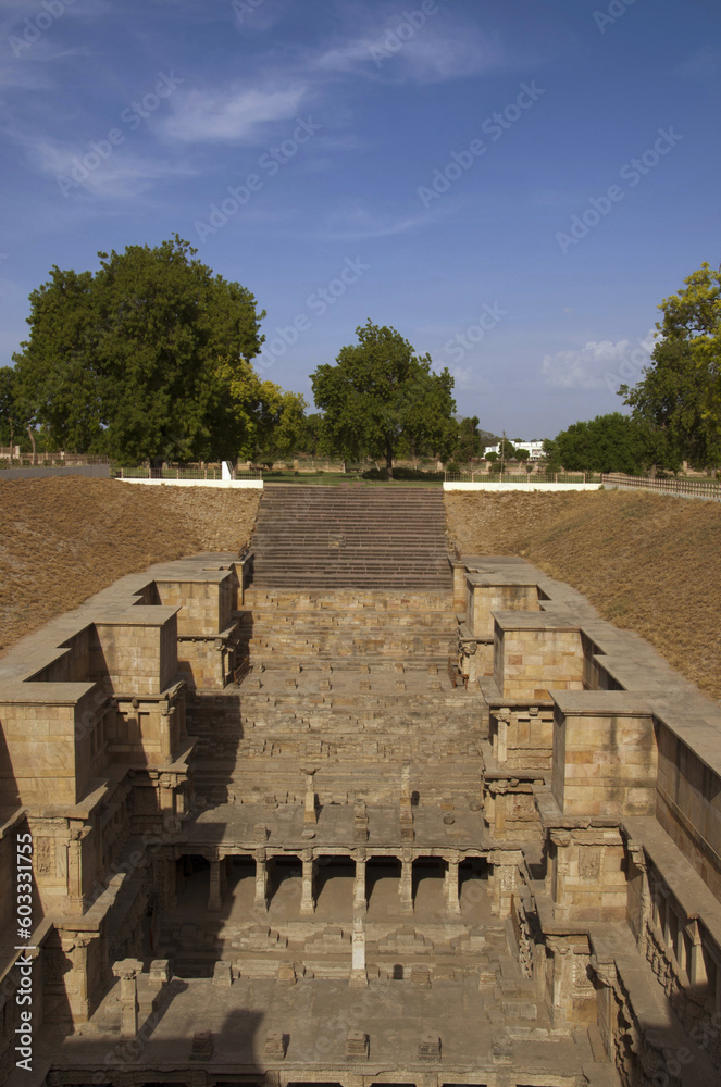 Outer view of Rani ki vav, an intricately constructed stepwell on the ...