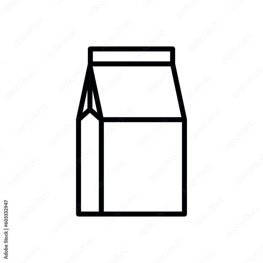 Food packaging symbol, line art icon Stock Vector | Adobe Stock