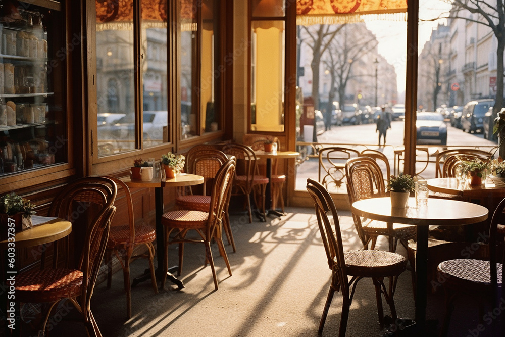 Vintage French Cafe Interior