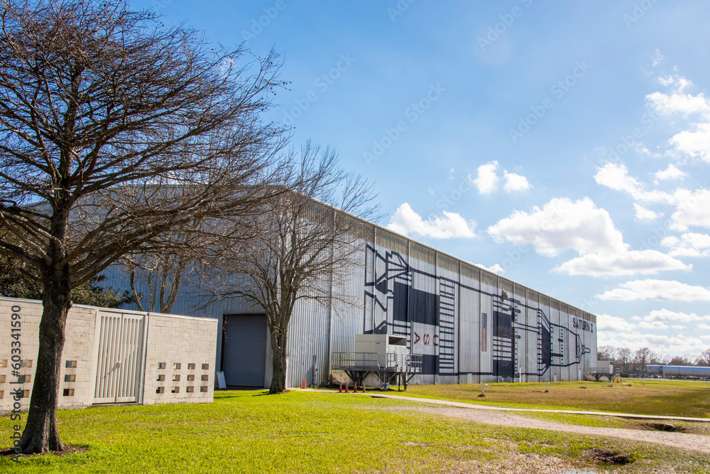 Houston USA 4th Feb 2023: The exhibition hall of Saturn V rocket ...