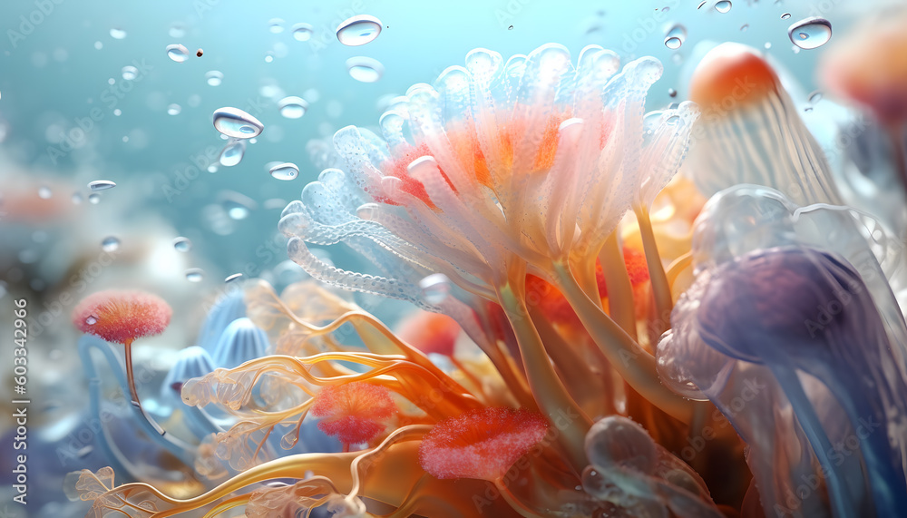 Coral reefs and underwater life depicted in stunning detail on a clean ...