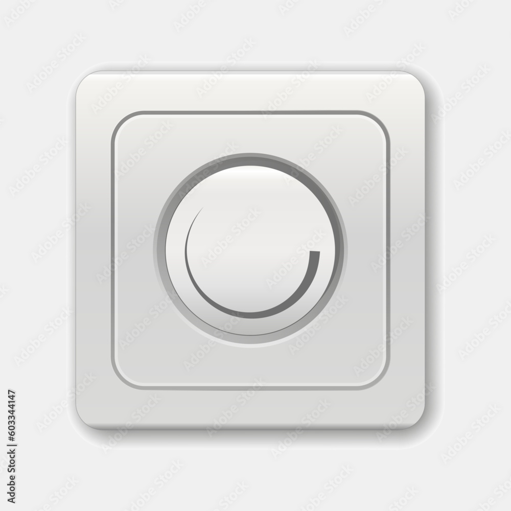 Light switcher electricity controller. Realistic toggle switch on or ...