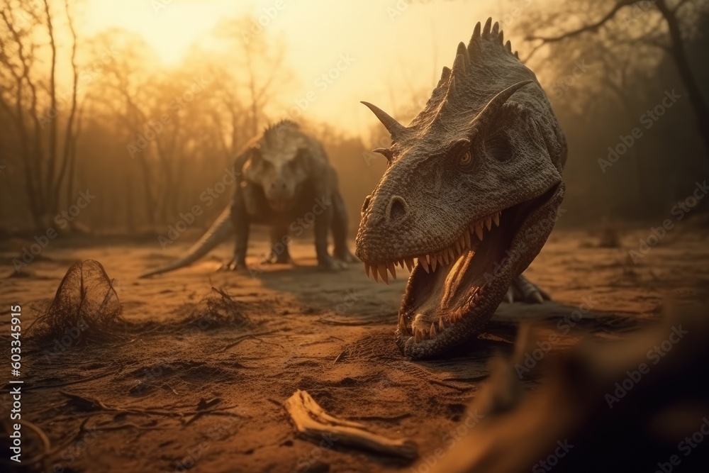 Dinosaurs. The dominant group of land vertebrates in the Mesozoic era ...