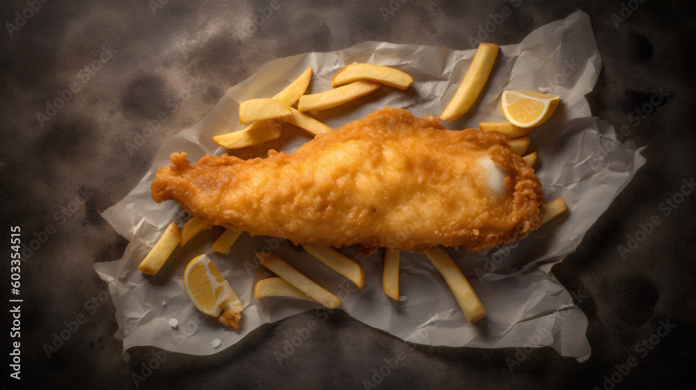 British Fish and Chips Classic and Iconic Traditional Food of Britain ...