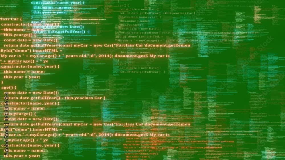 Digital Computer Programming Code Animation On Green Screen Background ... Digital Computer Programming Code Animation On Green Screen Background ...