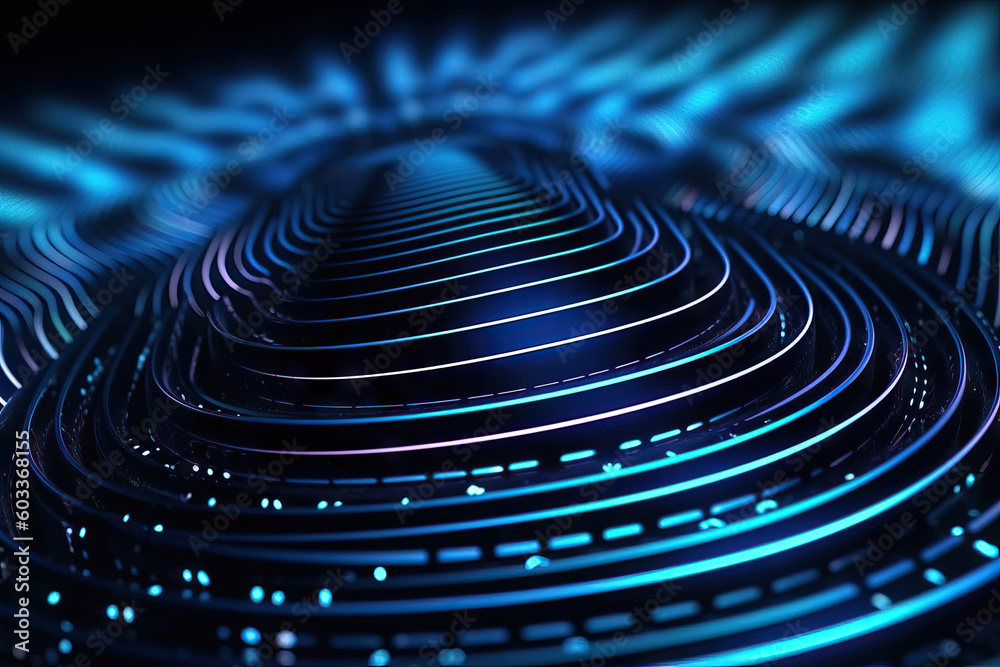 Generative AI illustration of abstract futuristic background with ...