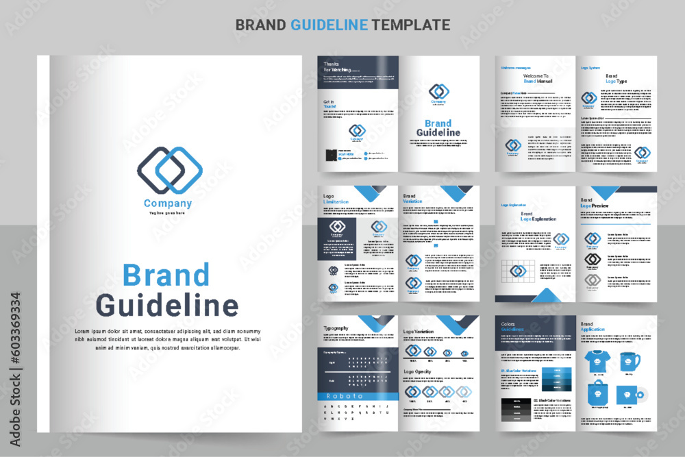 corporate brand guideline business annual report brochure flyer design ...