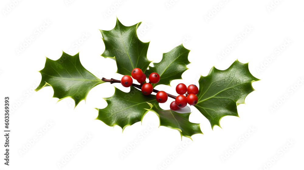 holly on transparent background png Stock Illustration | Adobe Stock