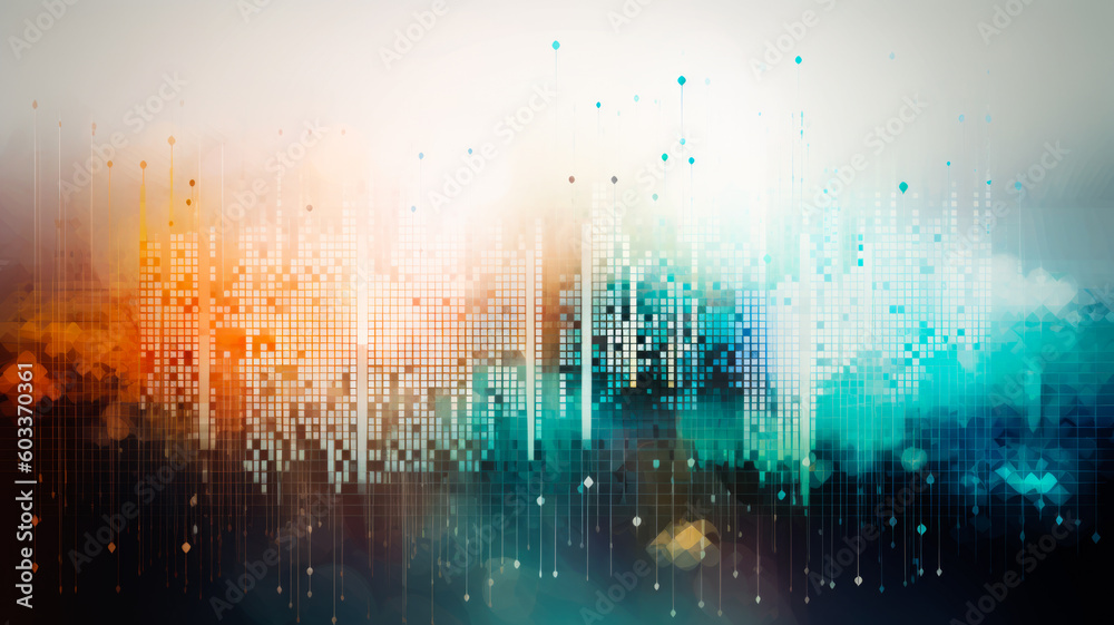 abstract colorful sound wave technology background, music equalizer ...